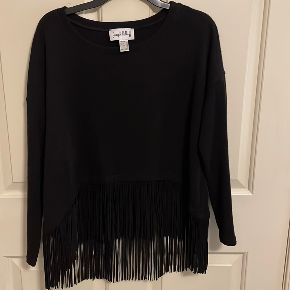 Beautiful Joseph Ribkoff Sweater With Fringe - Gem